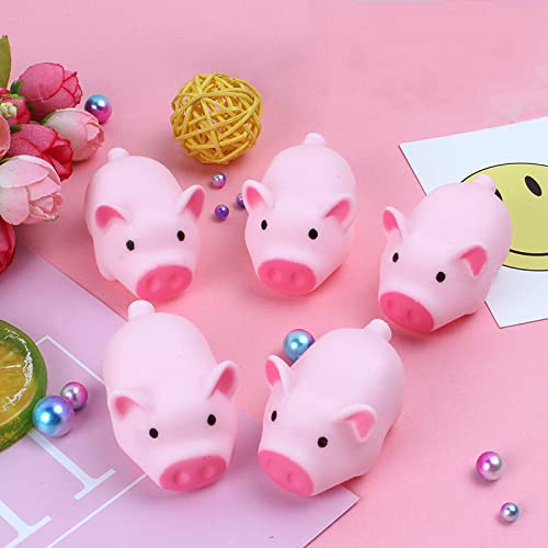 Fessal Pig Bath Toy, Mini Rubber Pigs for Kids, Shower Squeaky Pig, Baby Bath Toy, 20PCS