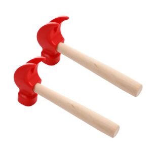 kisangel 2pcs wooden hammer simulation hammers maintenance tools mallet pounding educational