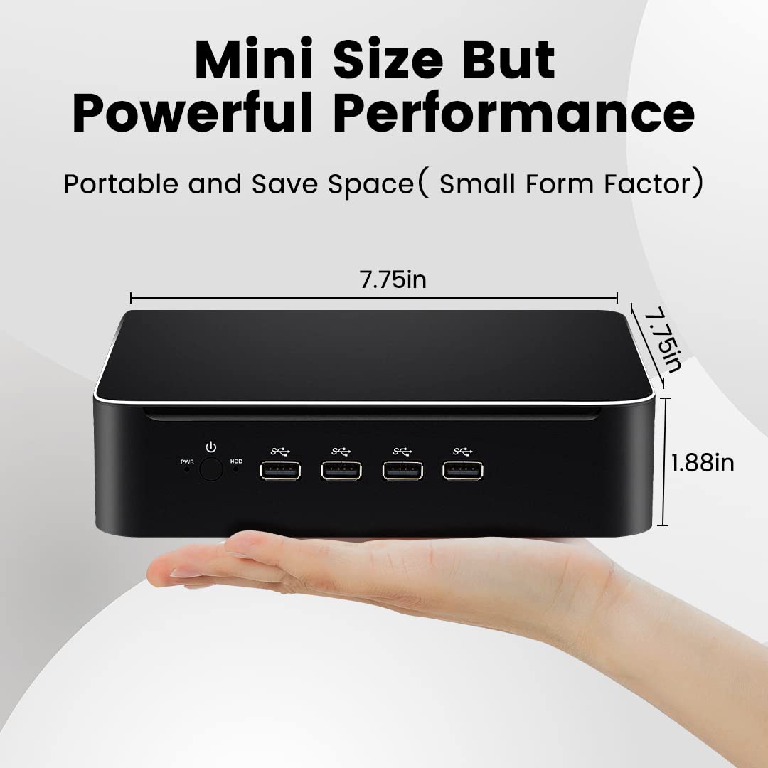 msecore Mini PC, Desktop Computer with 11th Gen Processor i9-11900 Max 5.20 GHz, 64GB DDR4| 1T M.2 NVME SSD, HDMI, COM RS232, 4K@60Hz, WiFi, Bluetooth, Windows 11 Pro