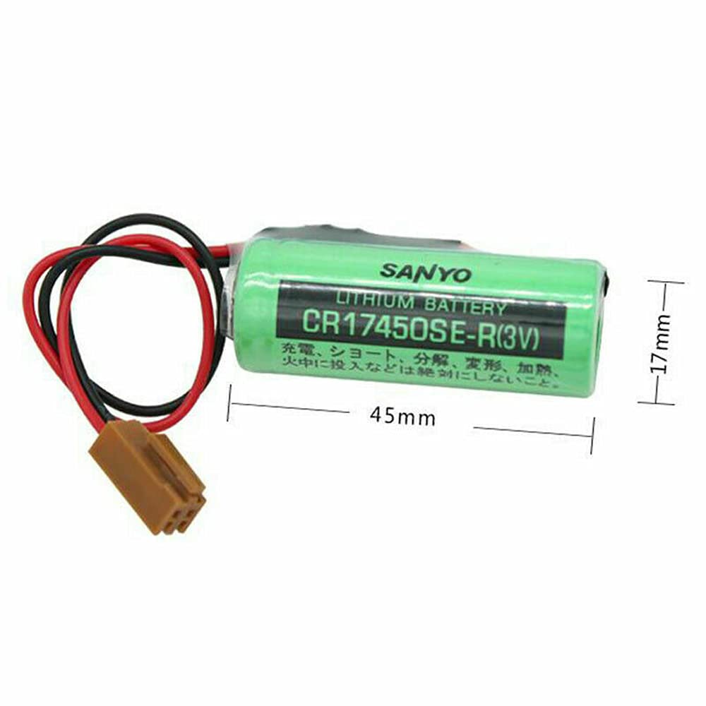 WELLVEUS 5PCS 3V CR17450SE-R / A98L-0031-0012 2500mah PLC Battery for FANUC with Plug