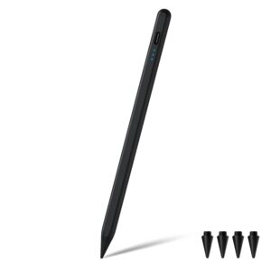 stylus pen for ipad pencil with palm rejection magnetic attachment active pencil with tilt sensitivity digital pencil (id716 black)