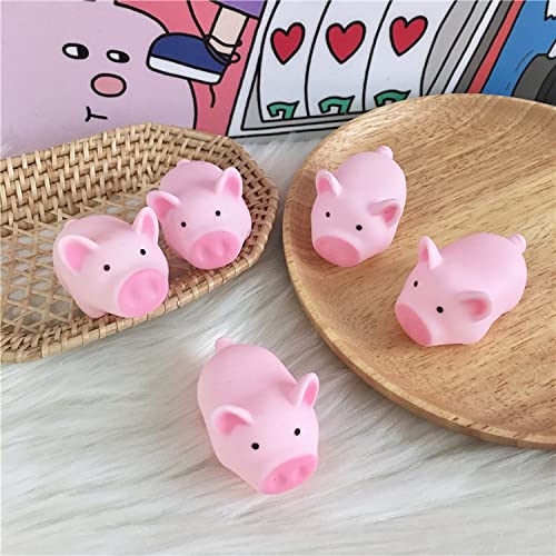 Fessal Pig Bath Toy, Mini Rubber Pigs for Kids, Shower Squeaky Pig, Baby Bath Toy, 20PCS