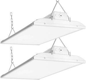 zjojo 2ft led high bay shop light,178w linear led shop light fixture, 24250lm dimmable shop lights, 5000k daylight,fluorescent 800w equivalent,commercial light,indoor area light for warehouse-2pack