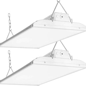 ZJOJO 2FT LED High Bay Shop Light,178W Linear LED Shop Light Fixture, 24250lm Dimmable Shop Lights, 5000K Daylight,Fluorescent 800W Equivalent,Commercial Light,Indoor Area Light for Warehouse-2Pack