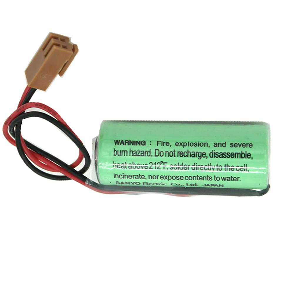 WELLVEUS 5PCS 3V CR17450SE-R / A98L-0031-0012 2500mah PLC Battery for FANUC with Plug