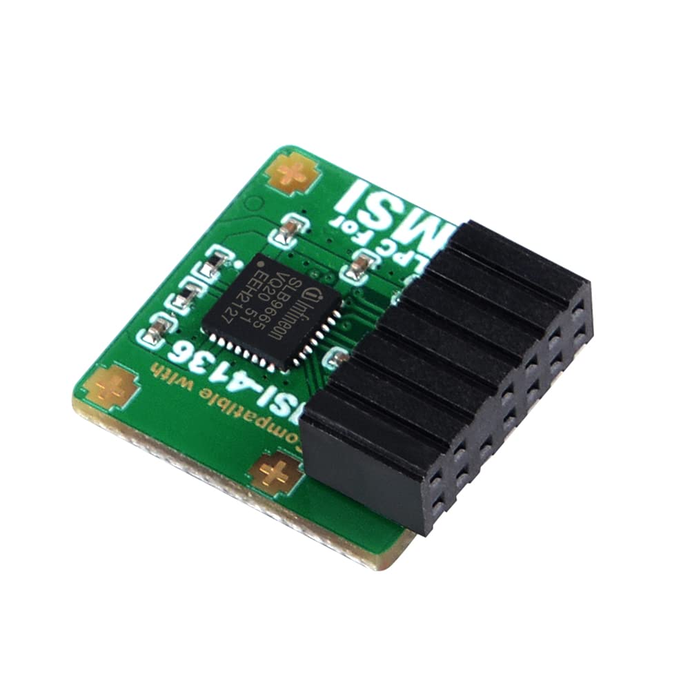 NewHail TPM2.0 Module TPM LPC 14Pin Module with infineon SLB9665 for MSI Motherboard Compatible with TPM2.0(MS-4136)