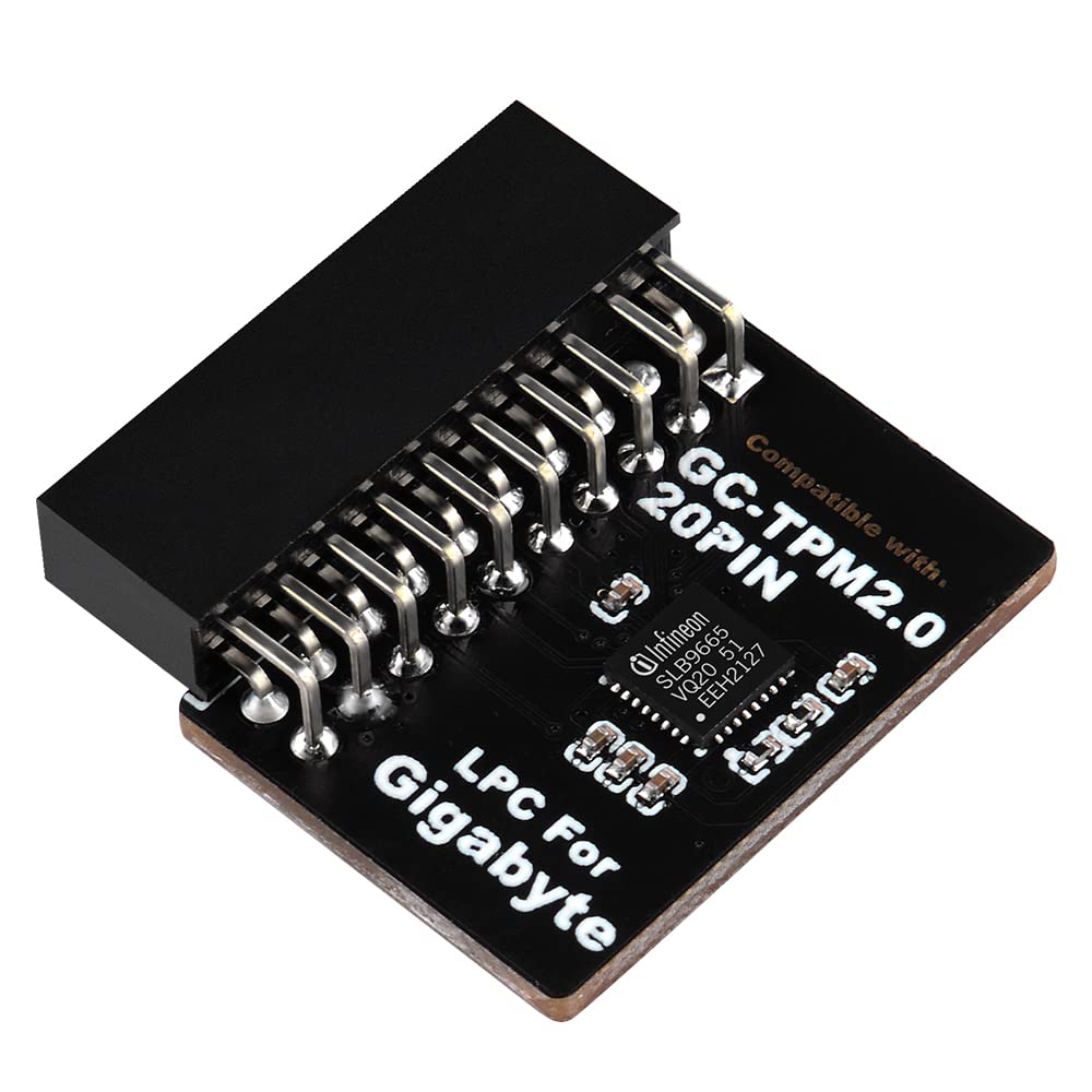 NewHail TPM2.0 Module LPC 20Pin Module with Infineon SLB9665 for Gigabyte Motherboard Compatible with GC-TPM2.0