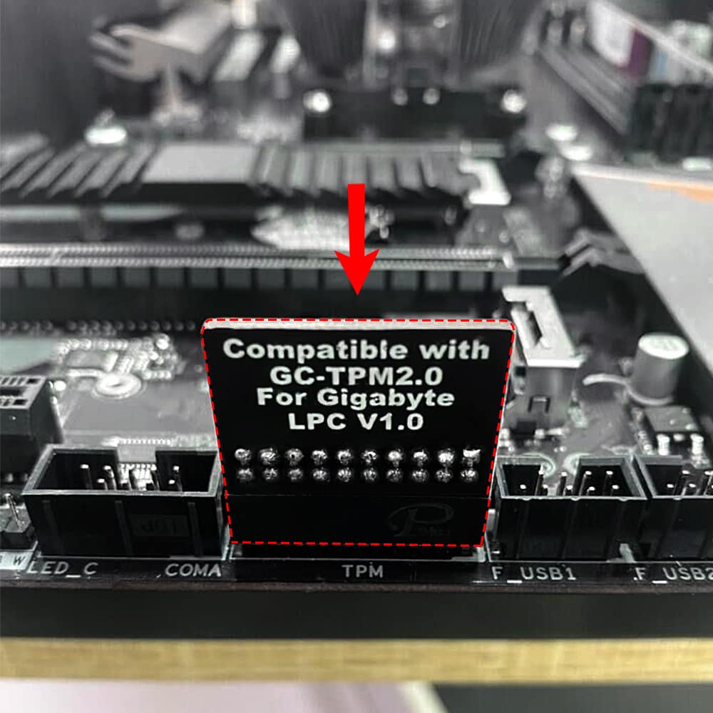 NewHail TPM2.0 Module LPC 20Pin Module with Infineon SLB9665 for Gigabyte Motherboard Compatible with GC-TPM2.0