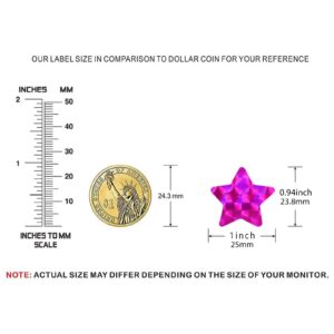 Fiercy 1 inch Pink Star Stickers with Glitter Holographic Pattern, 500 pcs Sparkling Self-adhensive Label Roll, Star Shape Reward Stickers for Kids Behavior