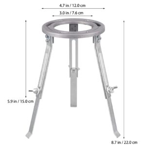 Laboratory Liftable Tripod - Chemistry Heating Support Stand, Adjustable Lamp Holder, Experimental Teaching Equipment for Laboratory Chemistry Education, Silver Grey