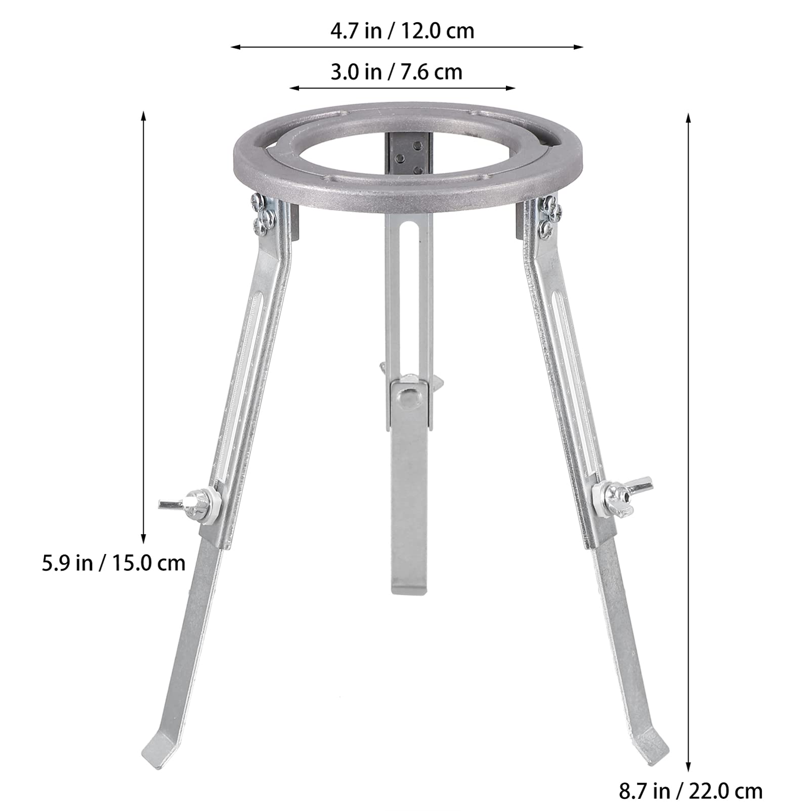 Laboratory Liftable Tripod - Chemistry Heating Support Stand, Adjustable Lamp Holder, Experimental Teaching Equipment for Laboratory Chemistry Education, Silver Grey