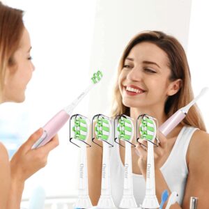 Replacement Toothbrush Heads for Phillips Sonicare,Brush Heads Compatible with DiamondClean 4100 5100 W2 HX6064 and All Snap-On System Toothbrush Handles,8 PCS,White