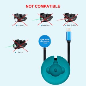 OLIGHT MCC3-C Reel Charger Upgraded Magnetic Charging Cable ONLY for Odin/Odin Mini/PL-Pro/Baton3 Series/Warrior Mini2/Perun 2/Perun 2 Mini/Seeker 3 pro/Warrior X3/Arkfeld/Arkfeld UV (Blue)