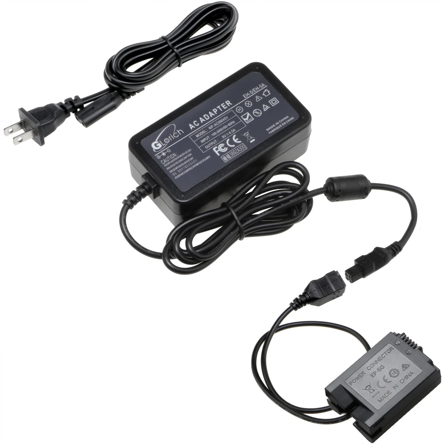 Glorich EP-5G DC Coupler EN-EL25 ENEL25 EN-EL25a ENEL25a Dummy Battery EH-5 AC Power Supply Adapter Power Connector for Nikon Z fc Zfc Z30 Z50, with fully decoded Smart Chip