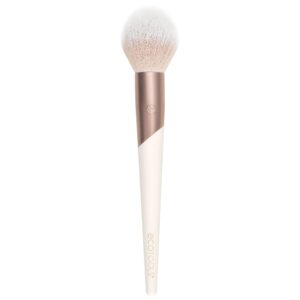 ecotools luxe plush powder makeup brush for blush & bronzer, works best with powder makeup, luxurious and glamorous, eco-friendly premium makeup brush, synthetic bristles, pink, 1 count