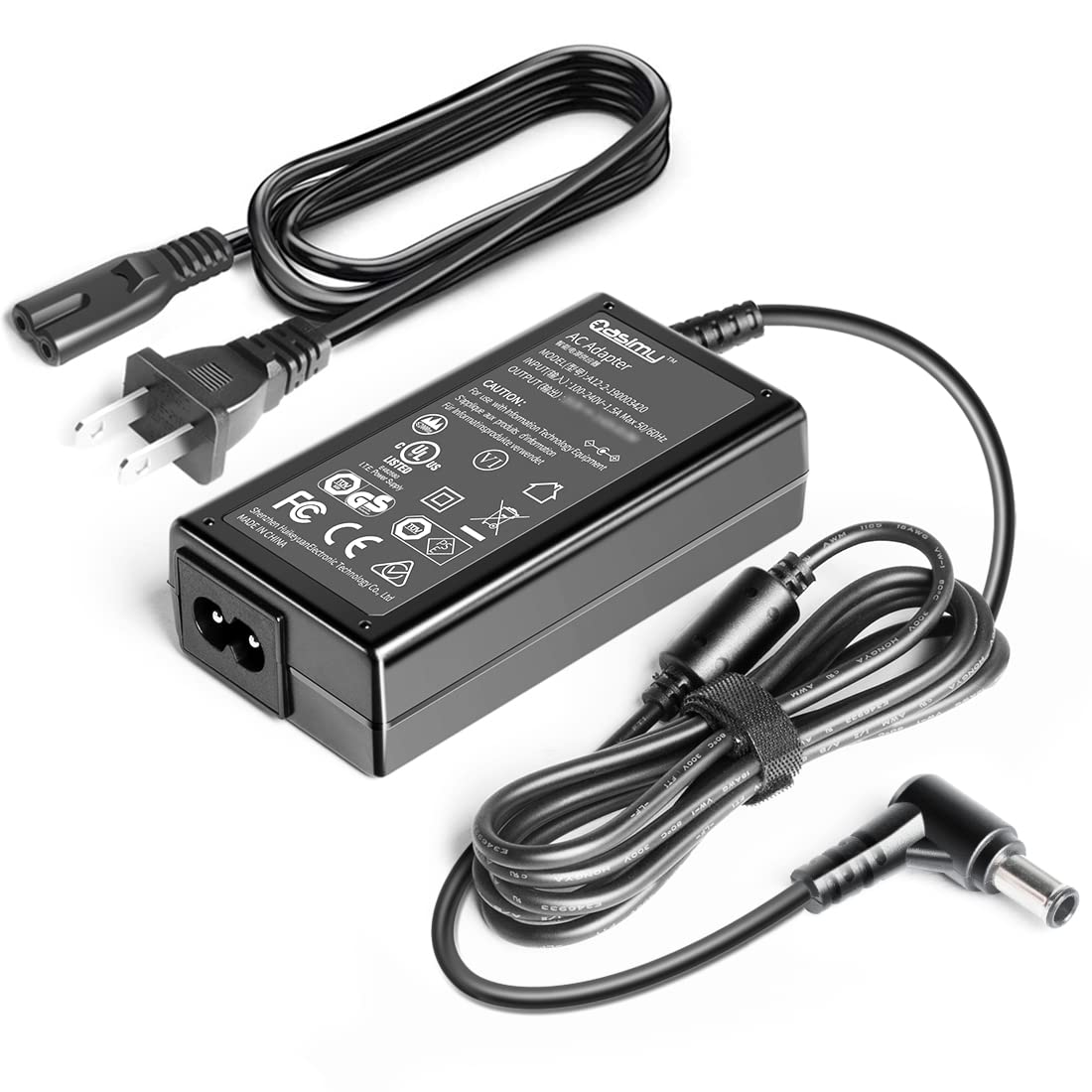 CASIMY 19V Adapter Charger Compatible with LG Monitor 18.5" 19" 20" 21" 22" 23" 24" 25" 27" 29" 34" LED LCD Gaming Monitor Flatron IPS236V IPS236-PN 19EN33S 19EN33S-B 19EN33T 19EN33V Power Supply Cord