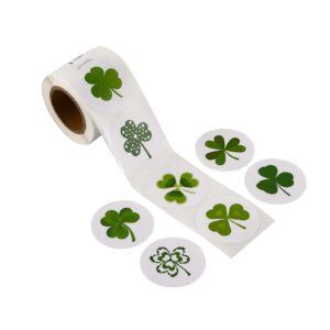 200 pcs st. patrick's day stickers green shamrock stickers self-adhesive clover stickers teacher reward stickers irish decorations stickers for card gift envelope st patricks day party accessories