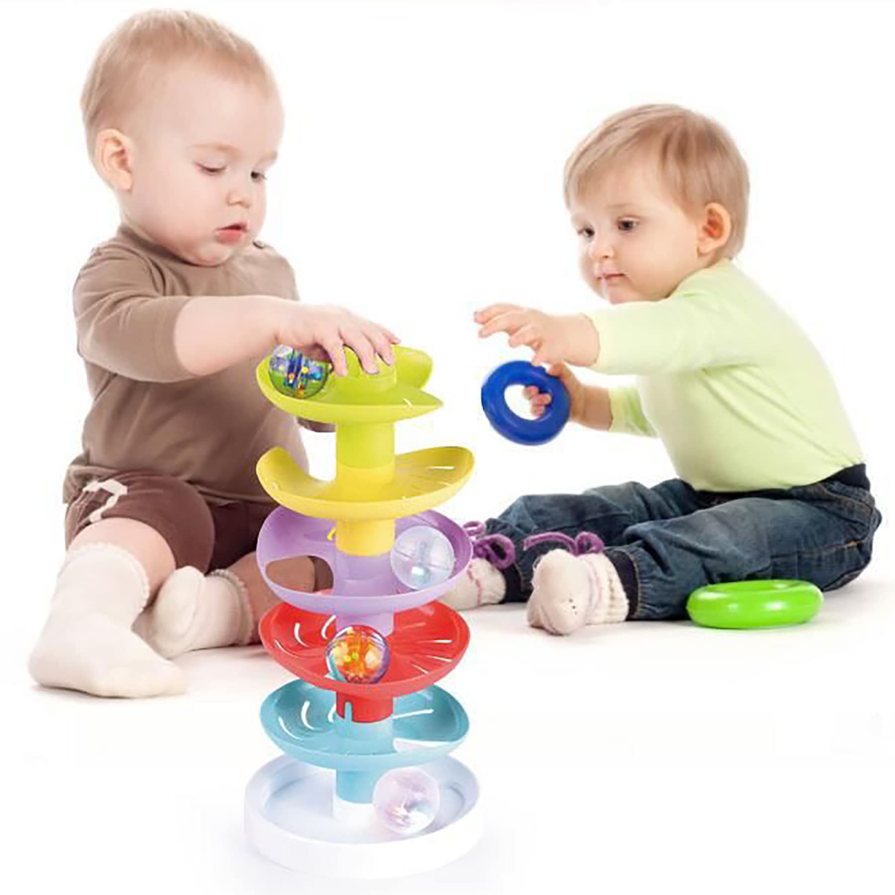 Nothing But Fun Toys Sparkle and Roll Light & Sounds Ball Tower Designed for Children Ages 9+ Months,Multi,211216