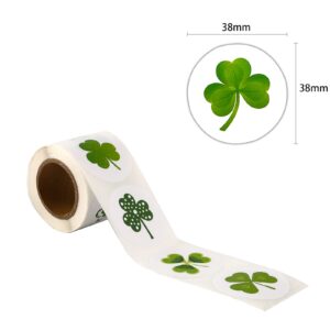 200 Pcs St. Patrick's Day Stickers Green Shamrock Stickers Self-Adhesive Clover Stickers Teacher Reward Stickers Irish Decorations Stickers for Card Gift Envelope St Patricks Day Party Accessories