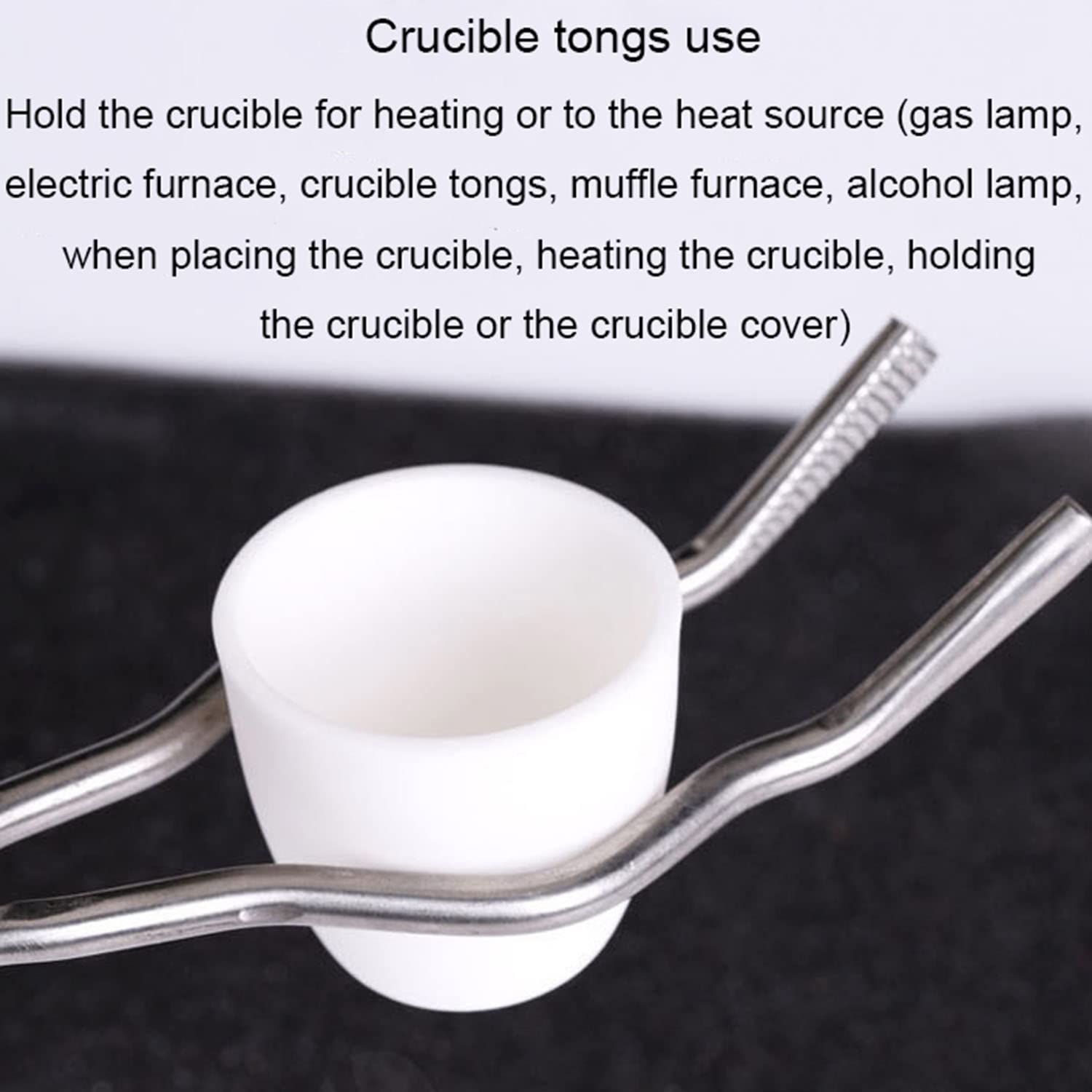 Crucible Clamp ZRM&E 21.5cm 8.46 Inches Stainless Steel Crucible Clip Laboratory Folder Graphite Melting Plier Holder Crucible Tongs