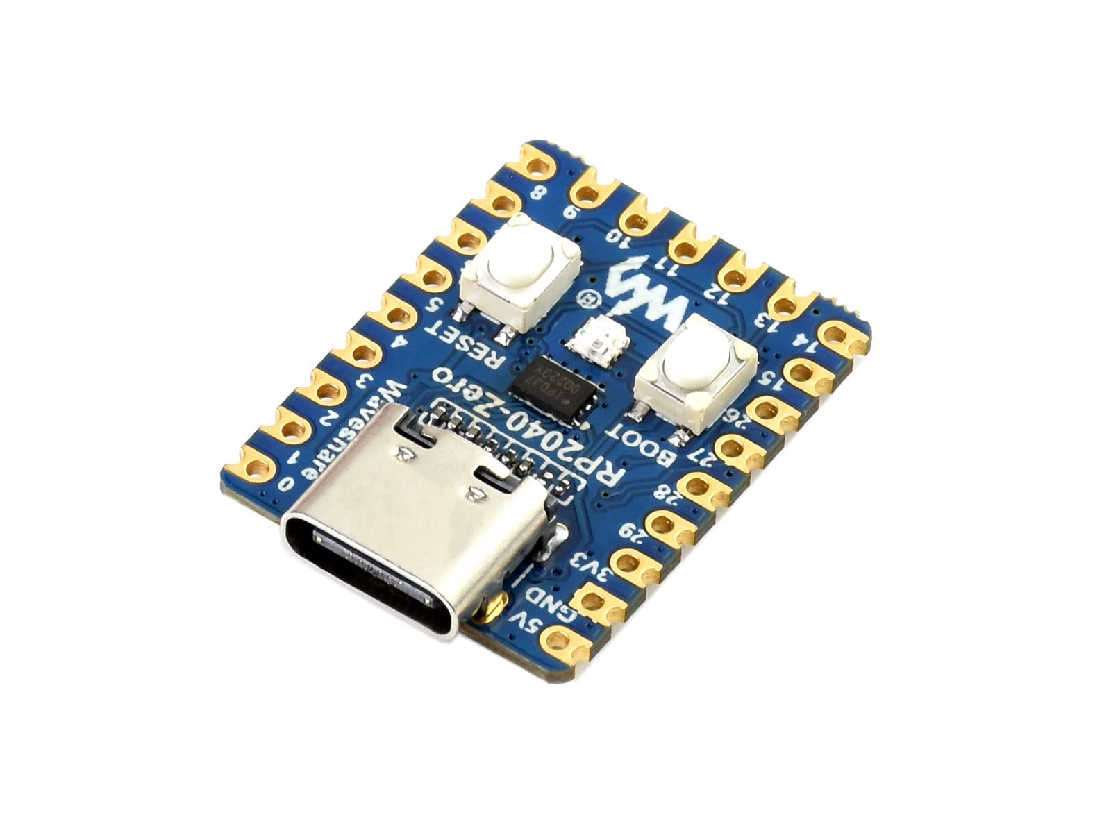 waveshare RP2040-Zero Mini Board High-Performance Pico-Like MCU Board Based on Raspberry Pi Microcontroller Chip RP2040,USB-C Connector,Low-Cost, Support C/C++,MicroPython