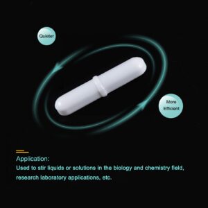 MECCANIXITY Magnetic Stirrer Mixer Stir Bar Rod with Ring Shape Coating Magnet White for Laboratory 7in1 Set