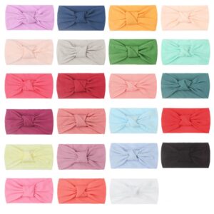 whteian baby girls headbands newborn infant toddler hairbands turban knotted bows children hair accessories (23 - color)