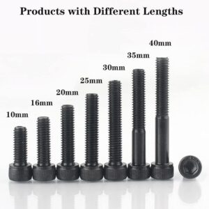 Manloney LLC Universal Screws M7 Hex Socket Cap Cup Bolts 1.0mm Pitch Fine Thread Allen Screw (M7x30-1.0)