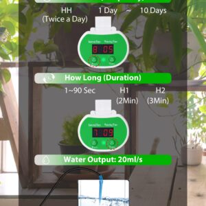 Neikko Automatic Plant Watering System for 12 Indoor Potted Plants, Automatic Drip Irrigation Kit Plant Watering System with Water Timer, USB Rechargeable Vacation Plant Self Watering Kit