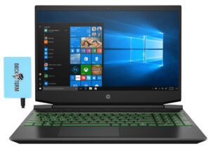 hp pavilion 15z 15.6" 144hz fhd ips gaming laptop (amd ryzen 5 5600h 6-core, 16gb ram, 1tb hdd, gtx 1650 4gb, green backlit kyb, wifi 6, bt 5.2, rj-45, win 11 home) w/hub