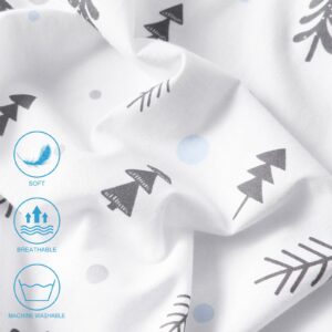 Vanillscent 2 Pack Cotton Baby Fitted Changing Pad Covers, Woodland Changing Pad Liner for Baby Boys Girls - VBCPC22FB - C