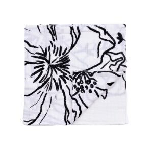 Cute New York Premium Cotton Muslin Swaddle Blankets for New Born Boys Girls (Flower)