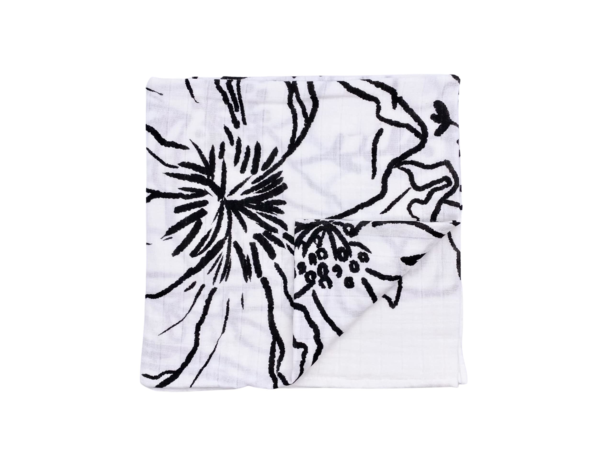 Cute New York Premium Cotton Muslin Swaddle Blankets for New Born Boys Girls (Flower)