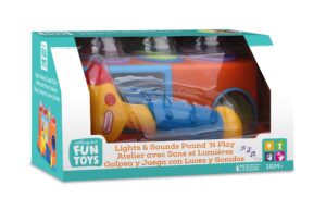 nothing but fun toys lights & sounds pound and play designed for children ages 18+ months,multi