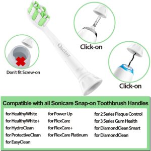 Replacement Toothbrush Heads for Phillips Sonicare,Brush Heads Compatible with DiamondClean 4100 5100 W2 HX6064 and All Snap-On System Toothbrush Handles,8 PCS,White