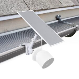 wasserstein gutter mount for google nest cam (battery) & solar panel (camera & solar panel not included)