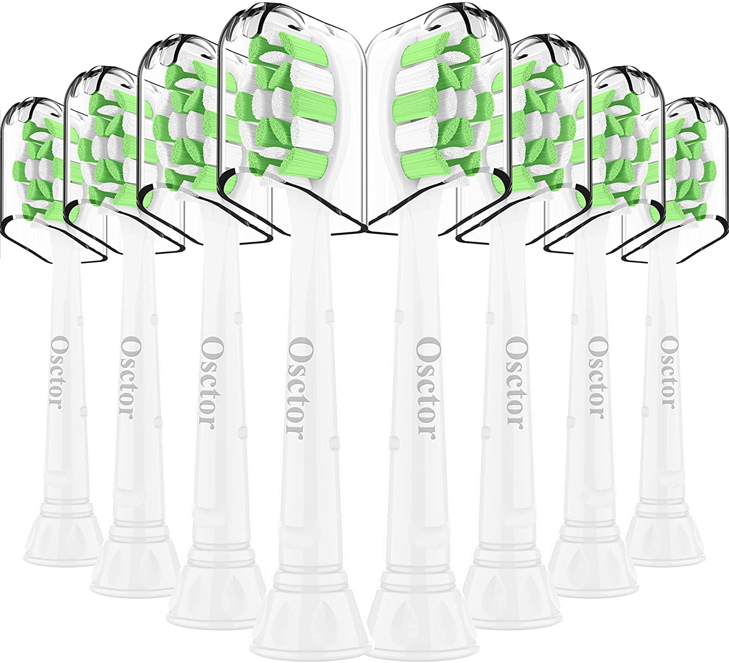 Replacement Toothbrush Heads for Phillips Sonicare,Brush Heads Compatible with DiamondClean 4100 5100 W2 HX6064 and All Snap-On System Toothbrush Handles,8 PCS,White