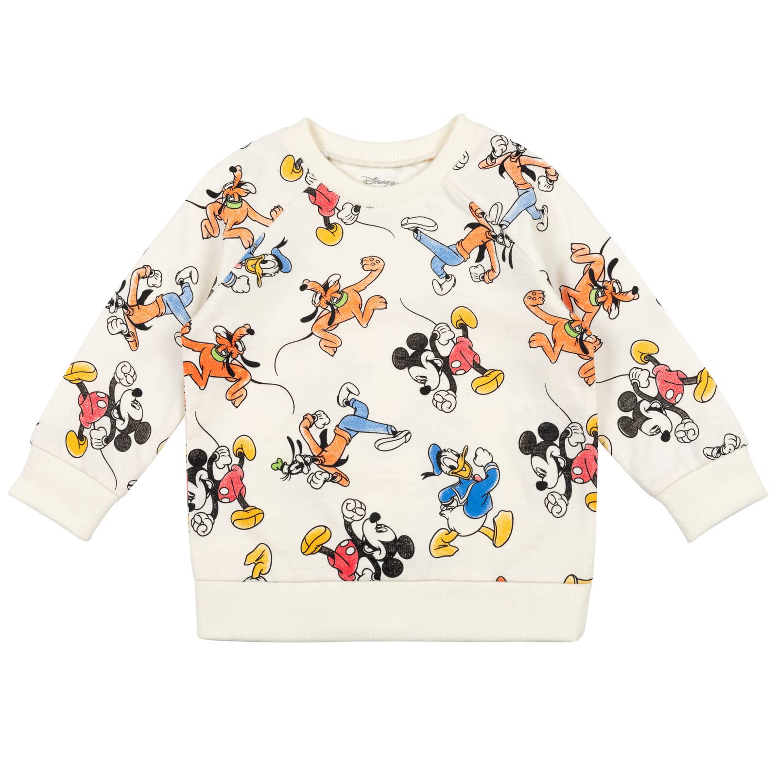 Disney Mickey Mouse Donald Duck Goofy Infant Baby Boys French Terry Sweatshirt & Shorts White 18 Months