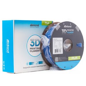 INLAND Micro Center Transparent Glass Blue PLA 3D Printer Filament 1.75mm, Blue Glass, Dimensional Accuracy +/- 0.03 mm, 1 kg Cardboard Spool (2.2 lbs), FDM/FFF Printers