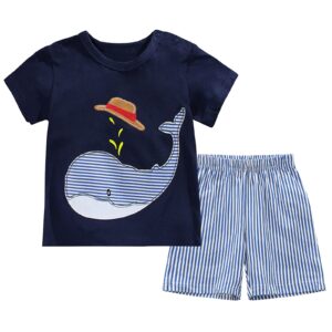 haydendear toddler boys short sleeve t-shirts tee and shorts set summer clothes 2001qz(3t)