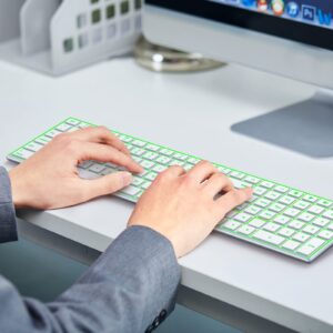 Backlit Bluetooth Keyboard for Mac, Rechargeable Multi-Device Wireless Keyboard, Quiet Ultra Thin Wireless Keyboard for MacBook Air/Pro, iPad, iPhone, Computer, Laptop