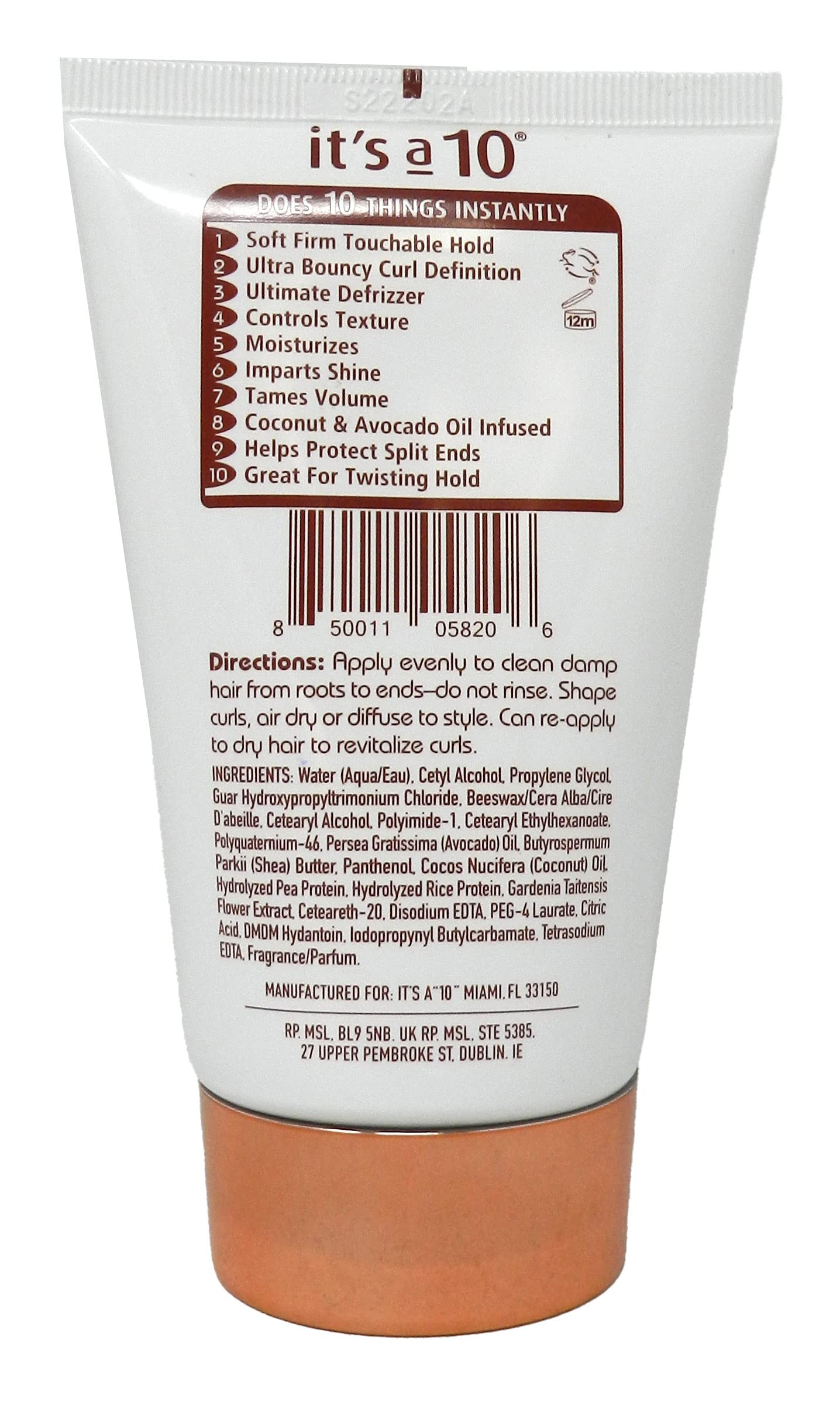 It's a 10 Haircare Coily Miracle Curl Cream, 4 Ounce