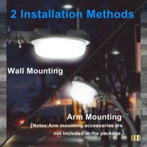 LED Barn Light, 40W Dusk to Dawn Outdoor Lighting with 4800LM 5000K,IP65 Area Street Outdoor Lighting for Farmhouse Yard Garage,Bronze