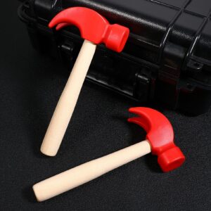 Kisangel 2pcs Wooden Hammer Simulation Hammers Maintenance Tools Mallet Pounding Educational