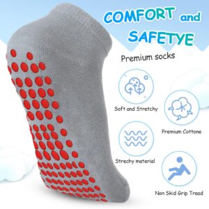 Geyoga 12 Pairs Non Slip Socks Ankle Grip Anti Skid Socks for Boys Toddlers Girl(Multicolor, 5-11 Years)