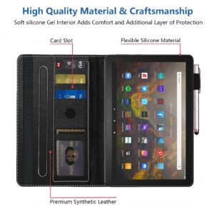 JDHJFBFJNP Case for All-New Fire HD 10/Fire HD 10 Plus Tablet 10.1" (11th Generation, 2021 Release) - PU Leather Stand Flip Cover with Card Slot & Pencil Holder, Dragon