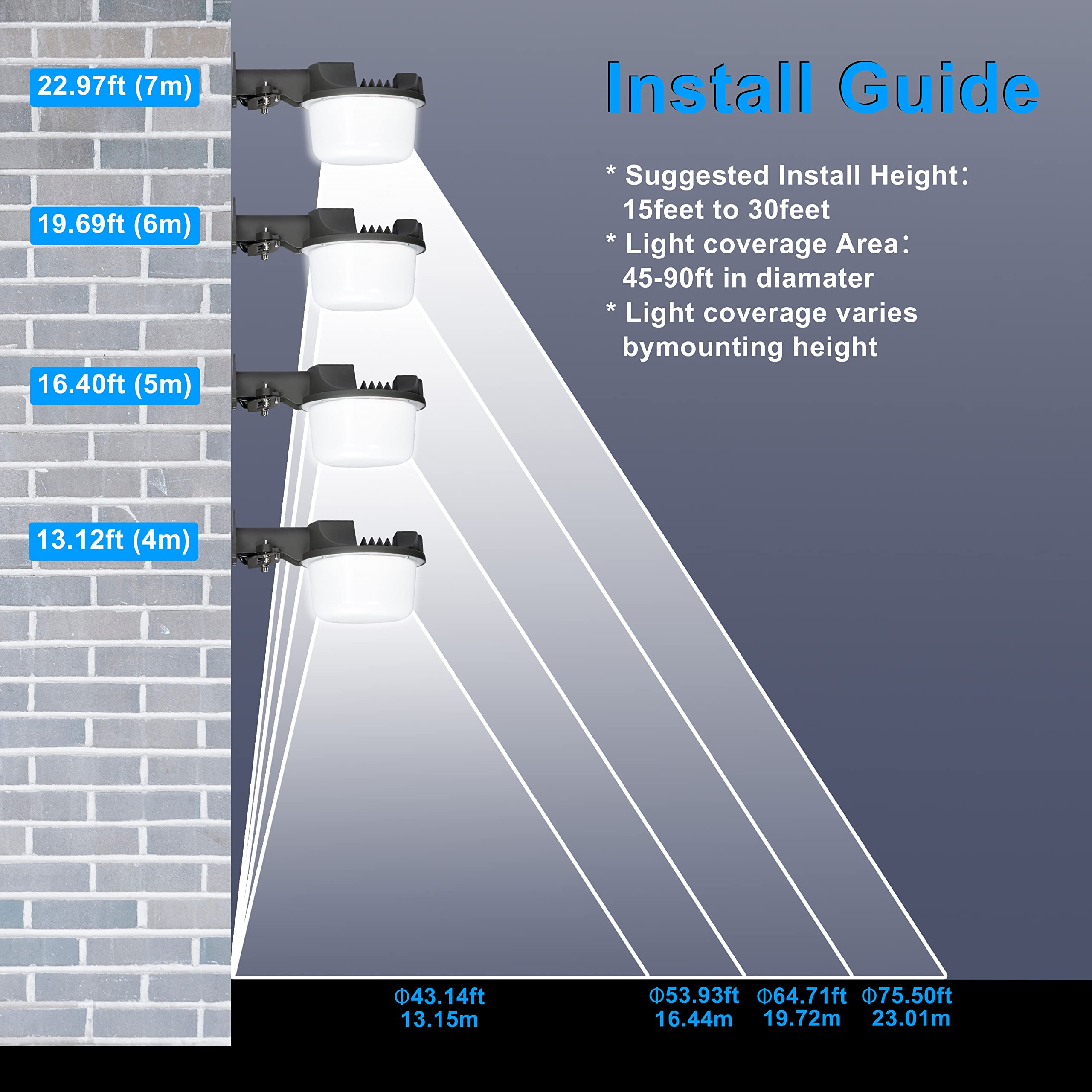 LED Barn Light, 40W Dusk to Dawn Outdoor Lighting with 4800LM 5000K,IP65 Area Street Outdoor Lighting for Farmhouse Yard Garage,Bronze