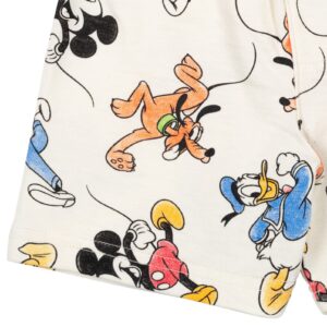 Disney Mickey Mouse Donald Duck Goofy Infant Baby Boys French Terry Sweatshirt & Shorts White 18 Months