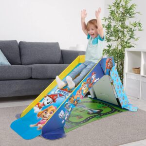 pop2play paw patrol kids slide – safe toy for toddlers indoor playground – foldable slide for easy storage,multicolored