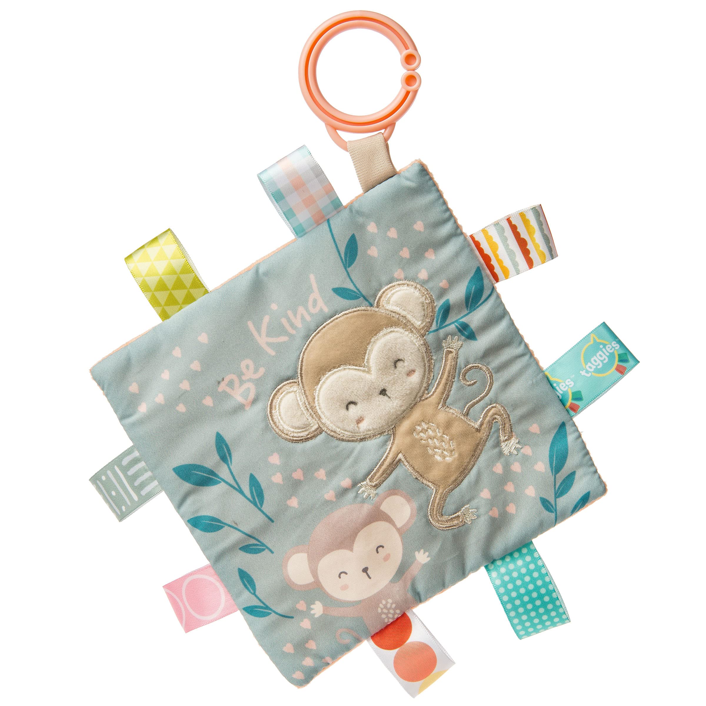 Taggies Crinkle Me Baby Paper and Squeaker Soft Toy, 6.5 x 6.5-Inches, Be Kind Monkey